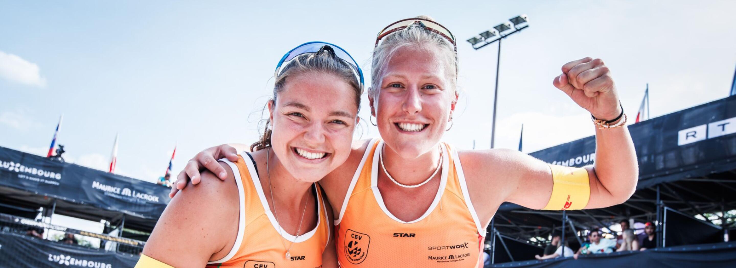 Brecht Piersma & Emi van Driel naar halve finale EK Queen of the Court